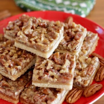 Soft & Chewy Pecan Bars - Living on Cookies